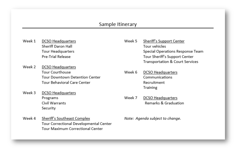 Sheriff’s Citizens’ Academy – Davidson County Sheriff – Nashville Tennessee